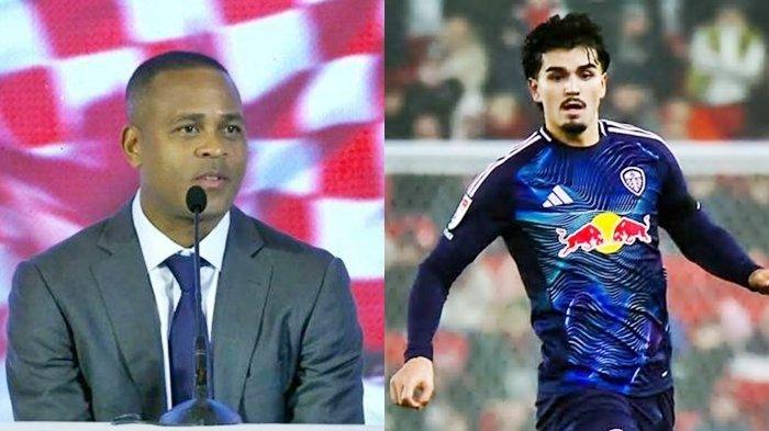 Pelatih Timnas Patrick Kluivert Duduk Dekat Pascal Struijk Pemain Leeds ...