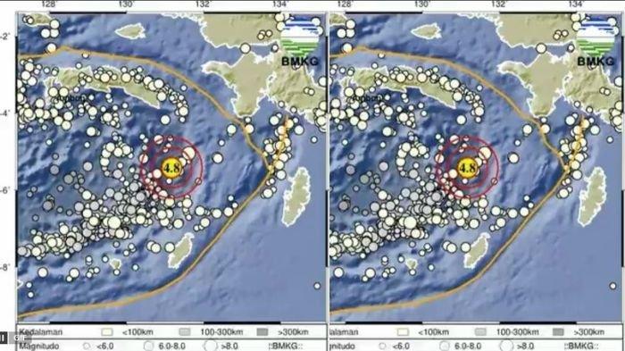 Baru Saja! Gempa Magnitudo 4.8 Hantam Maluku Tenggara, Simak Info BMKG Terkini - Tribunkaltim.co