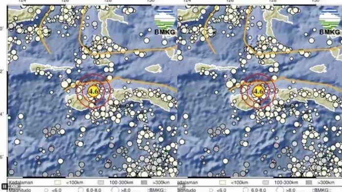 Gempa Hari ini! Pusat Gempa Magnitudo 4.6 di Kabupaten Buru Maluku, Cek Info BMKG - Tribunkaltim.co