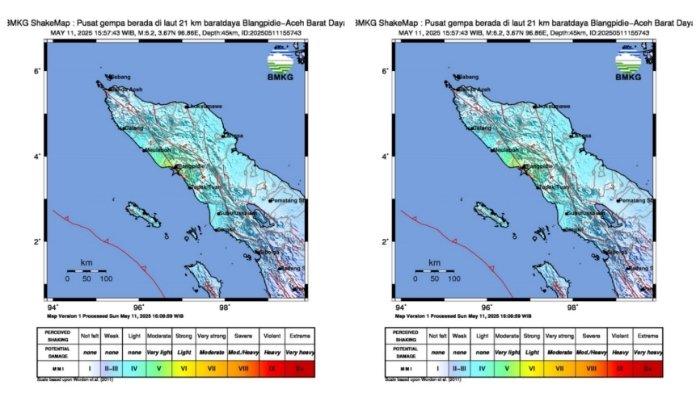 Update! Gempa Magnitudo 6,2 Hari Ini di Aceh Barat Daya, Guncangan Kuat ...