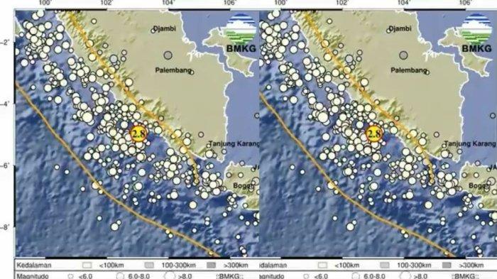 Update! Gempa Magnitudo 2,8 Guncang Barat Daya Kaur, Bengkulu Pagi Ini ...
