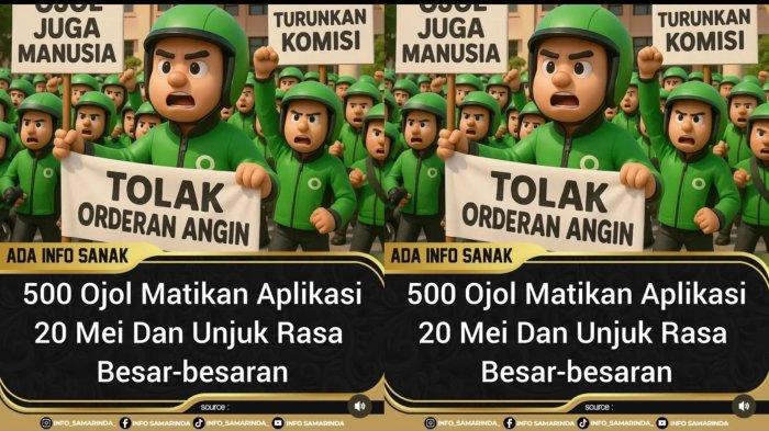 500 Pengemudi Ojol di Samarinda Matikan Aplikasi dan Gelar Aksi Unjuk Rasa Besar-besaran pada 20 ...