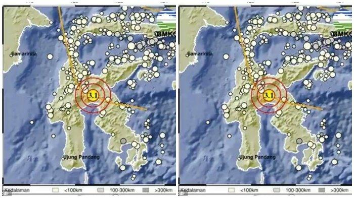 Barusan! Pusat Gempa 2 Menit Lalu Magnitudo 3.1 Guncang Luwu Timur Sulawesi Selatan, Info BMKG ...