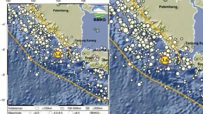 Baru Saja! Gempa Magnitudo 3,6 Guncang Barat Daya Tanggamus, Lampung - Tribunkaltim.co