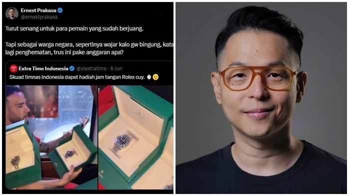 Viral Hadiah Rolex Timnas Indonesia di Tengah Efisiensi, Ernest Prakasa: 'Katanya Lagi ...