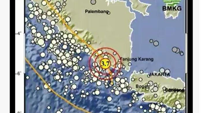 Baru Saja! Info BMKG Gempa Tanggamus Lampung Hari Ini 2025, Pusat Gempa Terkini 2 Menit yang ...