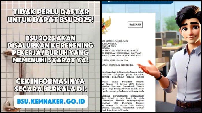 Kemnaker sebut Anggaran BSU 2025 sudah Cair, Cara Cek Status Penerima BSU BPJS Ketenagakerjaan ...