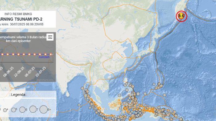 Peringatan Dini Tsunami di Indonesia! Info BMKG Gempa Gorontalo Hari Ini, Pusat Gempa Sulut ...
