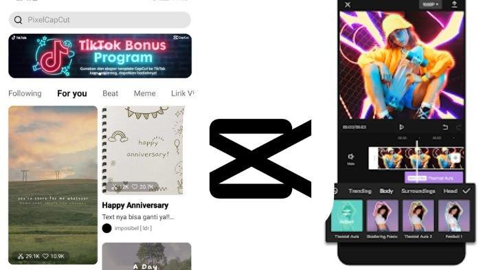 Cara Download Template di Aplikasi Edit Video CapCut tanpa Tombol Template dan Watermark ...