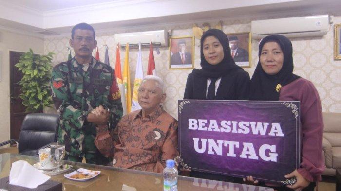 Putri Babinsa Azmiadi Terharu Terima Beasiswa Untag Samarinda ...