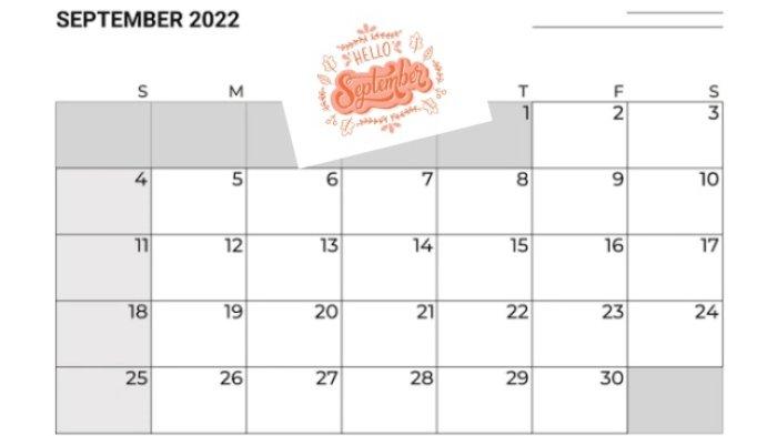 Daftar Tanggal Merah September 2022, Lengkap dengan Hari Nasional dan ...