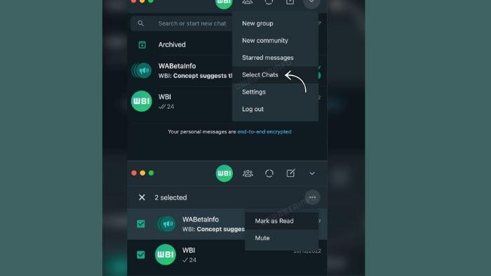 Fitur Baru WhatsApp Web, Bisa Pilih Chat Lebih dari Satu di Daftar ...