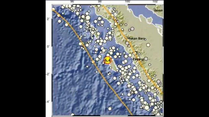 Naik jadi 6,4! Info BMKG Gempa Terkini Padang Sumbar Hari ini, Pusat Gempa Barusan 2 Menit yang ...