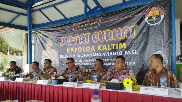 Jumat Curhat di Pantai Monpera Balikpapan, Polda Kaltim Serap Aspirasi Awak Media - Tribunkaltim.co