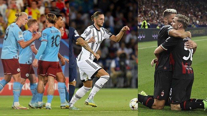 LENGKAP Hasil Liga Champions Tadi Malam, Juventus dan AC Milan Beda Nasib, Manchester City Pesta ...