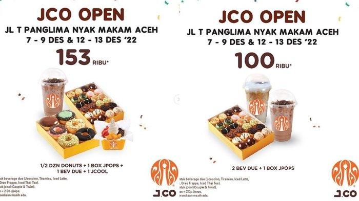 Promo J.CO Rabu 7 Desember 2022, Khusus JCO Lovers di Aceh, 1 Box Jpops ...