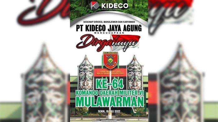 PT Kideco Jaya Agung Ucapkan Selamat Hari Ulang Tahun Ke-64 Kodam VI Mulawarman - Tribunkaltim.co