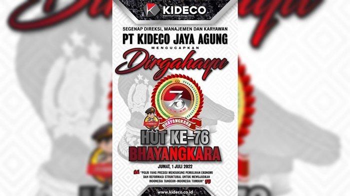 PT Kideco Jaya Agung Ucapkan Selamat Hari Ulang Tahun Ke-76 Polri - Tribunkaltim.co