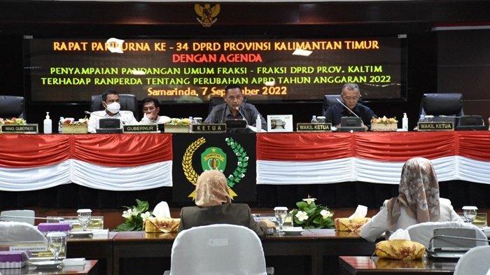 Respons Nota Penjelasan Perubahan APBD 2022, 8 Fraksi Sampaikan Pandangan Umum - Tribunkaltim.co
