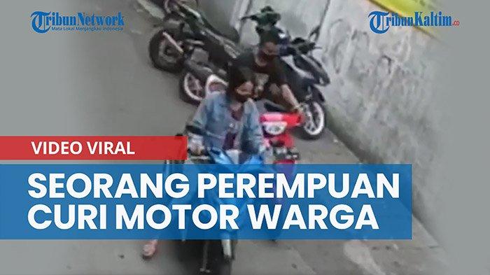 NEWS VIDEO Aksi Seorang Perempuan Curi Motor Warga di Pademangan Terekam Kamera CCTV ...