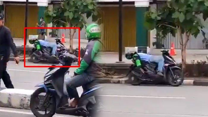 Bikin Panik! Driver Ojol Terkapar di Atas Motor, Ternyata Ketiduran, Video Viral di WhatsApp ...
