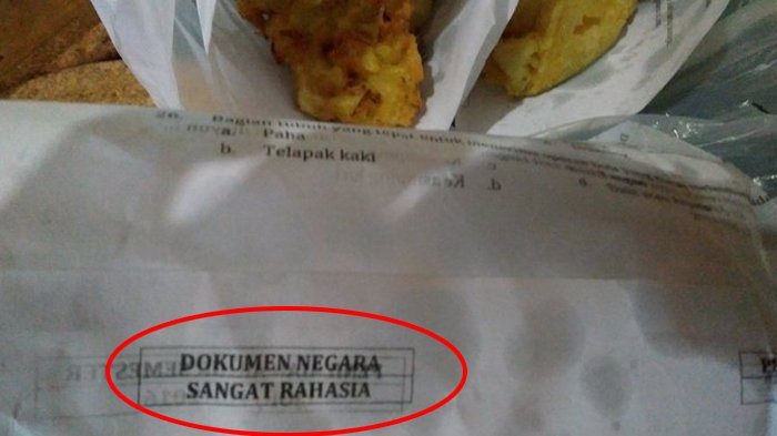 Cuma Ada di Indonesia Nih, Dokumen Rahasia Negara Bisa jadi Bungkus Gorengan - Tribunkaltim.co
