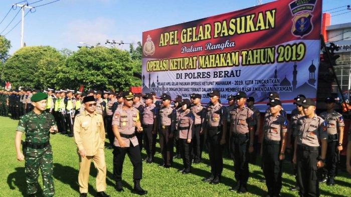 Gelar Apel Operasi Ketupat Mahakam 2019, Polres Berau Siagakan 700 Personel - Tribunkaltim.co