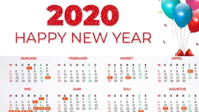 Selamat Tahun Baru 2020, Berikut Daftar Tanggal Merah Libur Nasional ...