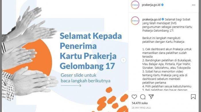 BURUAN LOGIN Dashboard Kartu Prakerja, Simak Pesan Penting untuk 44 ...
