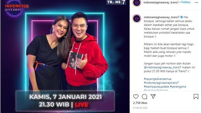 Indonesia Giveaway Trans 7 Baim Wong, 7 Januari 2021, Cara Ikut Perang ...