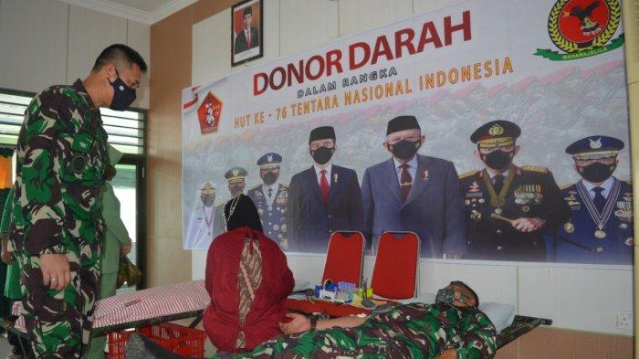 Gelar Aksi Donor Darah Bantu PMI, Wujud Baksos Prajurit di Momen Sambut HUT ke-76 TNI ...