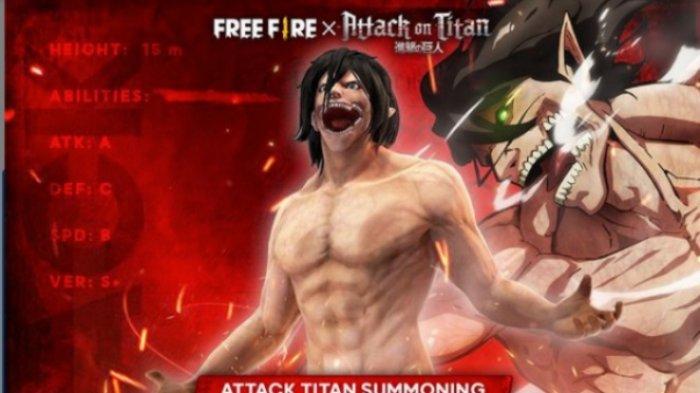Kode Redeem Free Fire 23 Maret 2021, FF Attack Titan Summoning, Bundle ...