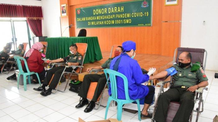 Korem 091/ASN Gelar Donor Darah, Protokol Kesehatan Antisipasi Virus ...