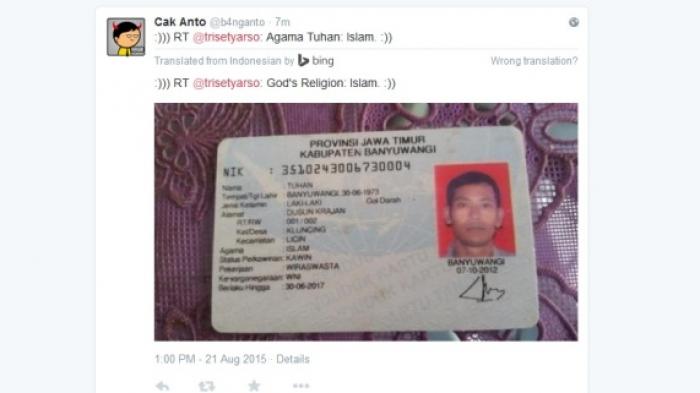 Inilah KTP Tuhan dan Berakhir 2017 - Tribunkaltim.co