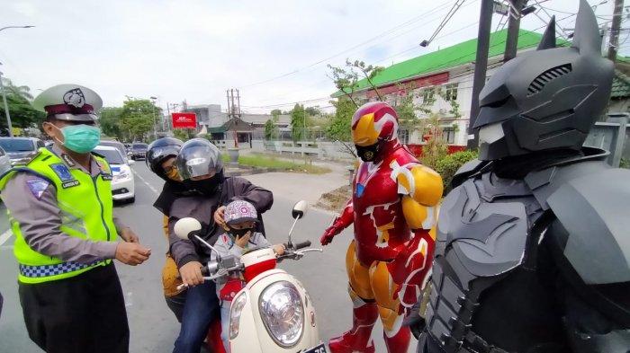 Satlantas Polresta Balikpapan Gelar Operasi Zebra Mahakam 2020, Hadirkan Dua Karakter Superhero ...