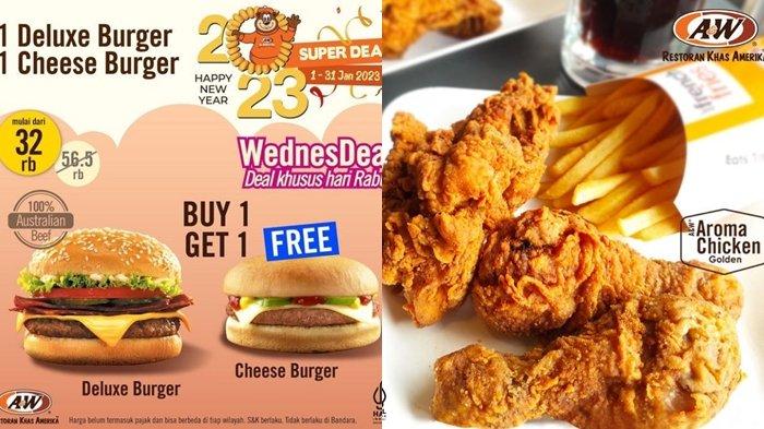 Khusus Hari ini Bayar Rp 32.000 Dapat 2 Burger, Cek Promo AW Restoran ...