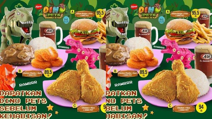 2 Potong Ayam, 1 Nasi, Minum dan Gratis Mainan Dino, Cek Promo AW ...