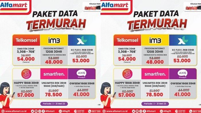 Promo Alfamart Hari ini Senin 8 Mei 2023, Beli Paket Data Telkomsel ...
