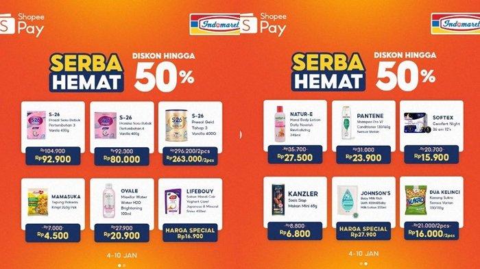 Promo Indomaret Hari ini Kamis 5 Januari 2023, Bayar Pakai ShopeePay Ada Diskon hingga 50 Persen ...