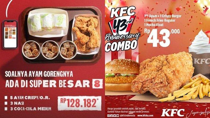 5 Potong Ayam, 3 Nasi dan 3 Minum hanya Rp 128.182, Cek Promo KFC ...