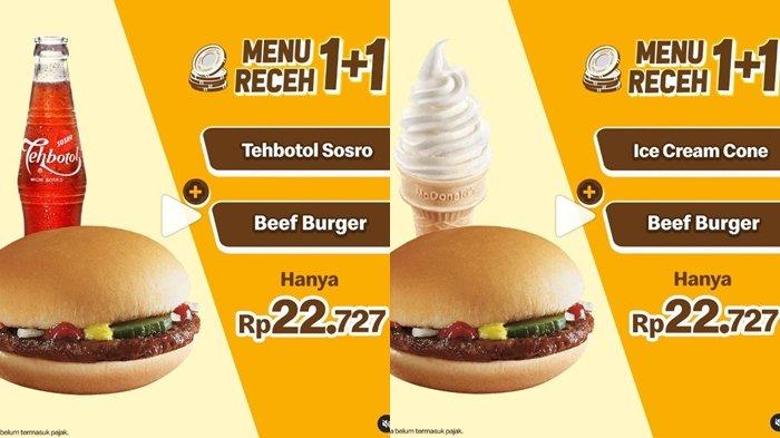 Promo McD Hari ini 20 April 2023, Ada Menu Receh Teh Botol Sosro dan Burger hanya Rp 22.727 ...