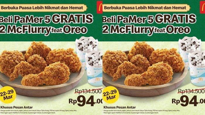 Promo McD Hari ini Kamis 23 Maret 2023, Beli Paket PaMer 5 Gratis 2 McFlurry Feat Rp 94.000 ...