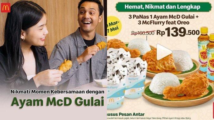 Promo McD Hari ini Kamis 4 Mei 2023, Makan Siang Bertiga Bersama Teman Kerja hanya Rp 139.500 ...