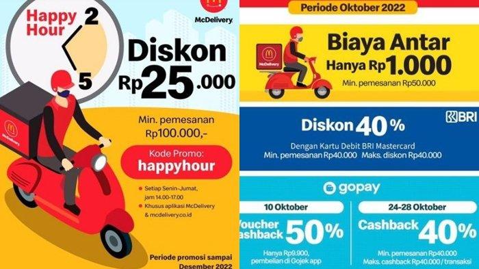Diskon 40 Persen Menggunakan Kartu Debit BRI Mastercard, Promo McD Hari ini Kamis 6 Oktober 2022 ...