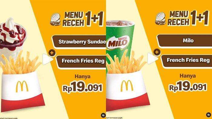 Menu Receh Kentang dan Es Krim Rp 19.091, Cek Promo McD Terbaru Hari ini Rabu 11 Januari 2023 ...