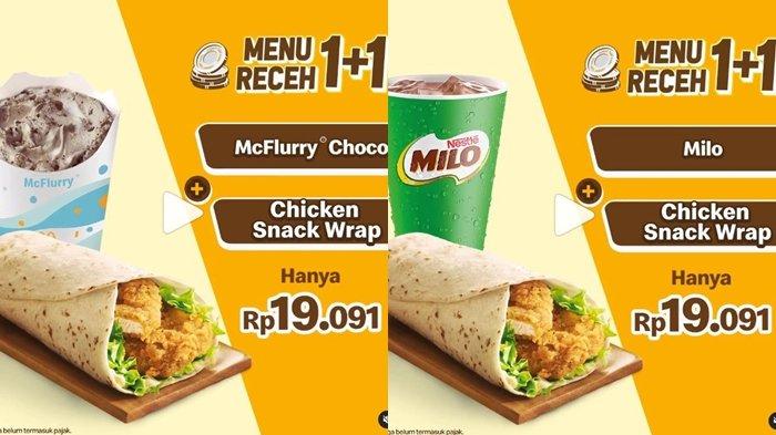 Promo McD Hari ini Rabu 22 Februari 2023, Chicken Snack Wrap dan ...