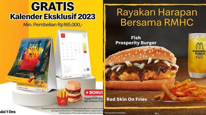 Promo McD Hari ini Rabu 28 Desember 2022, Gratis Kelender 2023 Minimal Belanja Rp 165.000 ...