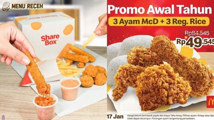 Promo McD Hari ini 14 Januari 2023, Makan Hemat di Akhir Pekan, 3 Potong Ayam dan 3 Nasi Rp 49. ...