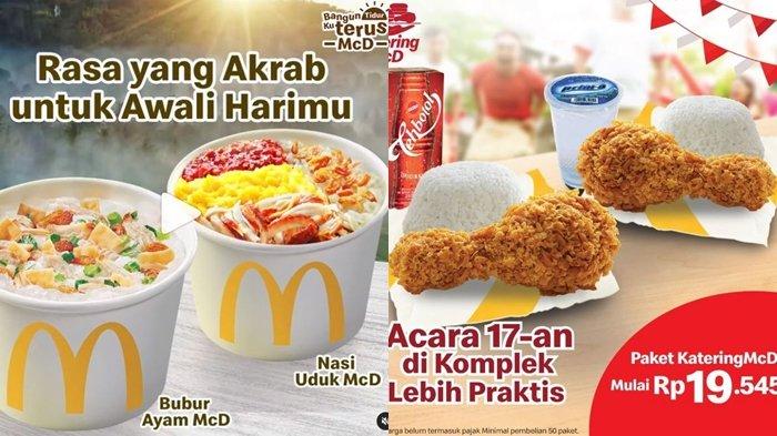Promo McD Hari ini Selasa 23 Agustus 2022, 1 Potong Ayam, 1 Nasi dan Minum Mulai dari Rp 19.545 ...