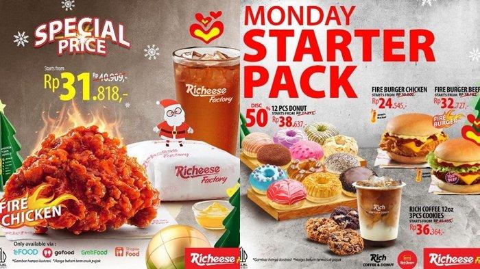 Promo Richeese Factory Hari ini 22 Desember 2022, Pesan Lewat Ojek ...
